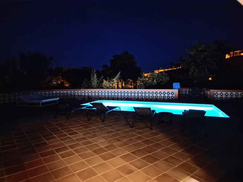 Pool Paradise Sun Resort Relax Green Tree Lux Sky Stock Photo - Image ...