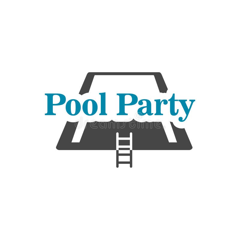 Pool Party Invitation Vector Illustration. Top View of Swimming Pool ...