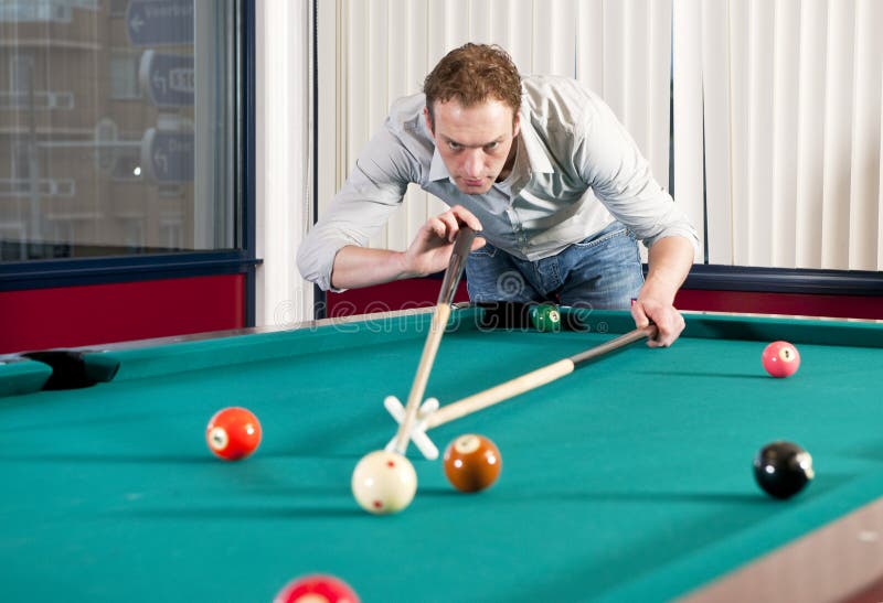 Pool player stock image. Image of mechanical, rack, stick - 17031383
