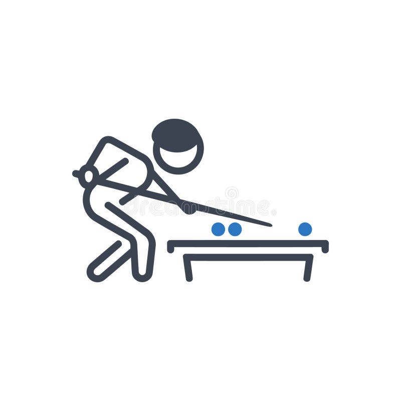 Pool Player Icon stock vector. Illustration of game - 375316624