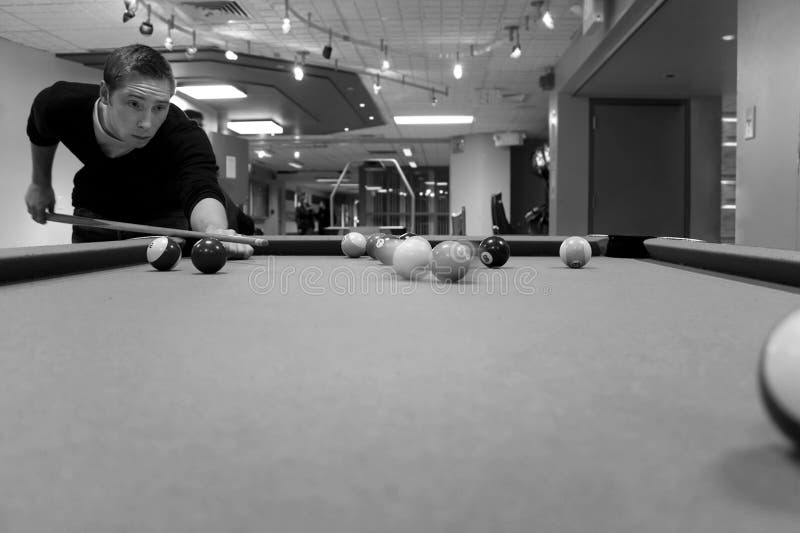 Pool Player Shooting stock photo. Image of player, competitor - 18868356