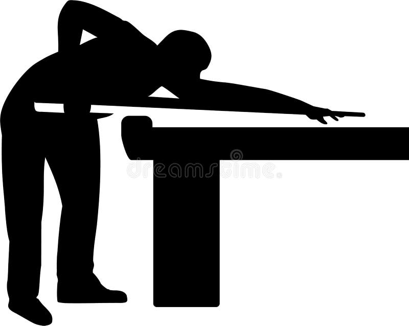 Pool Player Table Silhouette Stock Vector - Illustration of table ...