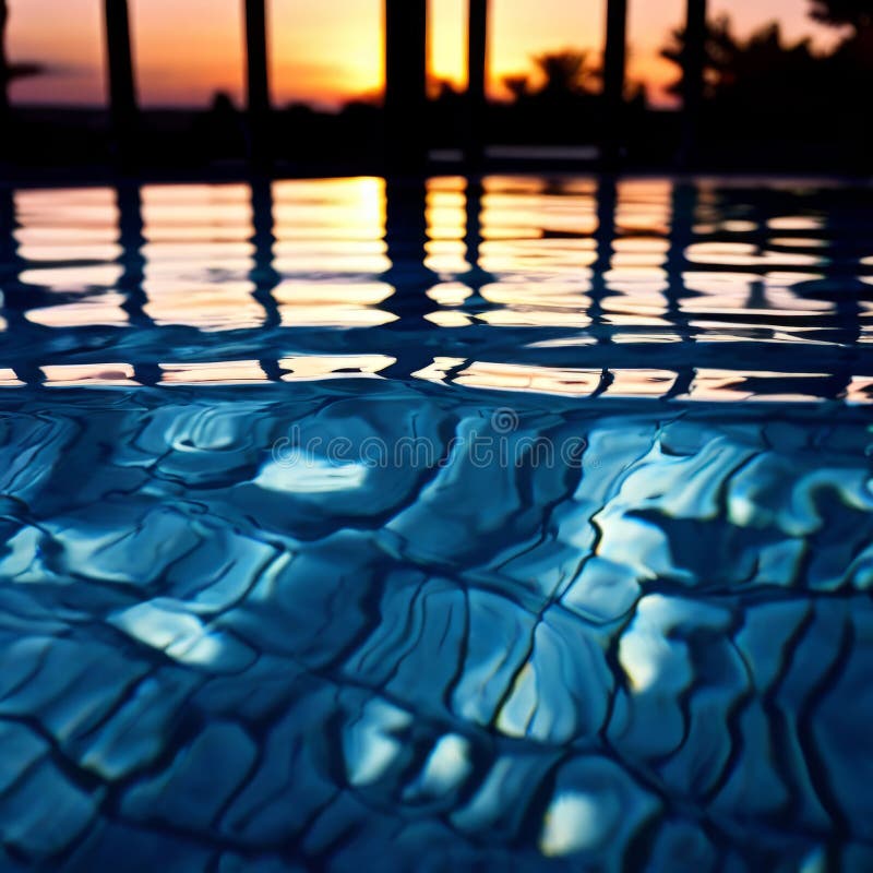 Pool Reflection a Reflection Created on the Surface of a Pool O Stock Photo - Image of item ...