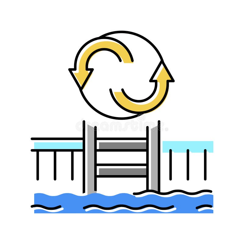 Pool Remodeling Services Color Icon Vector Illustration Stock Vector ...