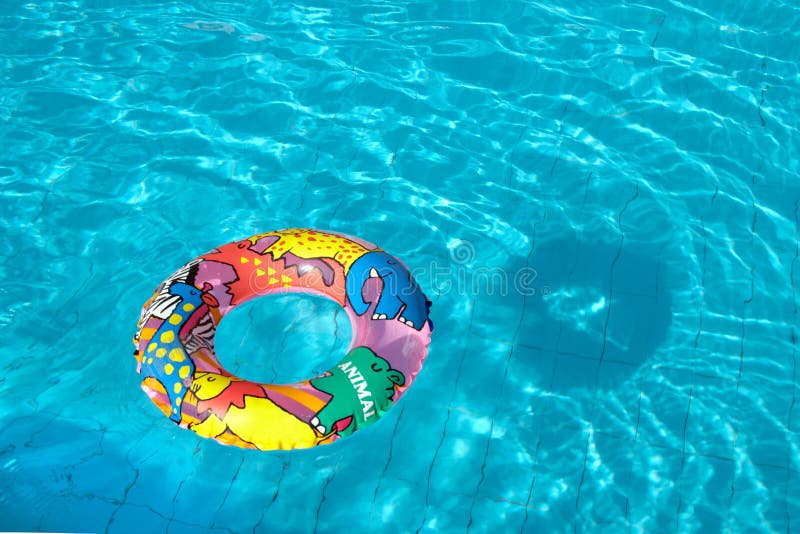 Rubber Ring in the Swimming Pool Stock Image - Image of inflatable ...