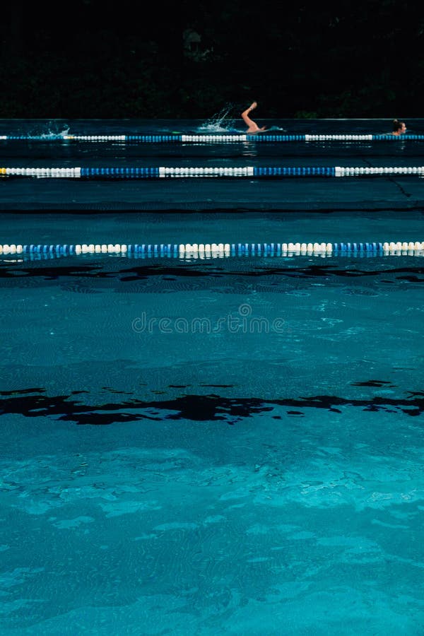 Pool with Rows of Swim Lanes Stock Image - Image of facility, aquatic ...