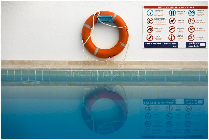 Pool Safety stock image. Image of swimming, sign, ring - 57771383