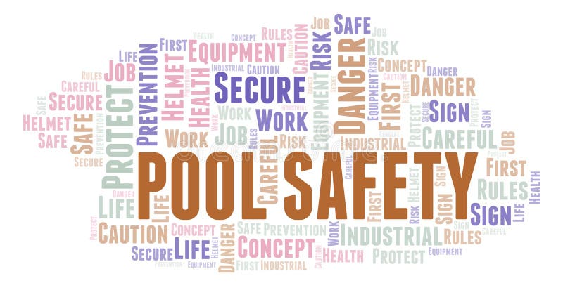Pool Safety word cloud. stock illustration. Illustration of poster ...