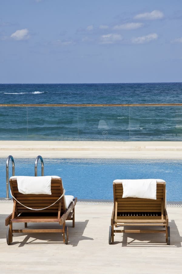 Pool at the Sea stock photo. Image of luxurious, pool - 11143788