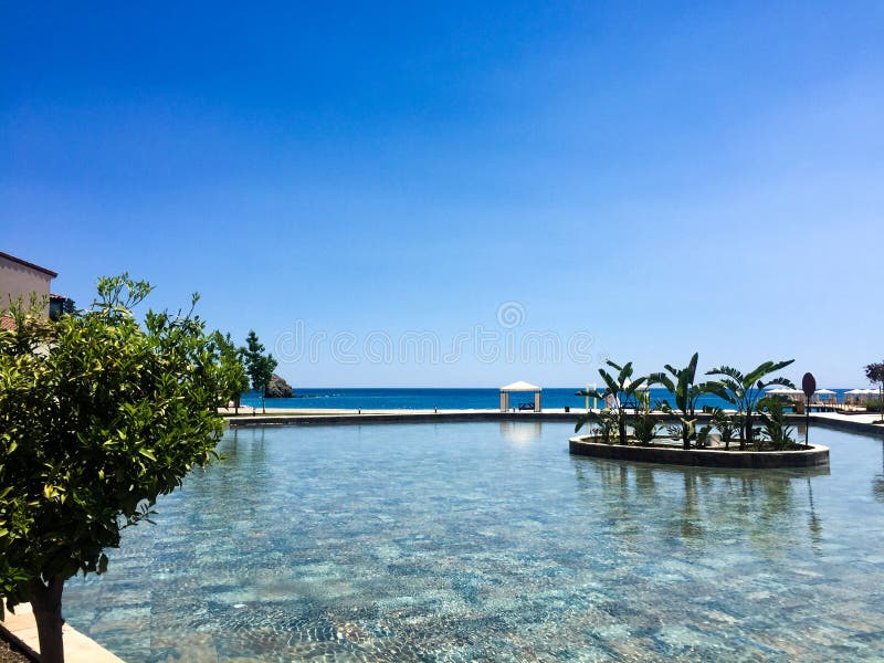 Pool and sea stock image. Image of display, lifestyle - 128246763