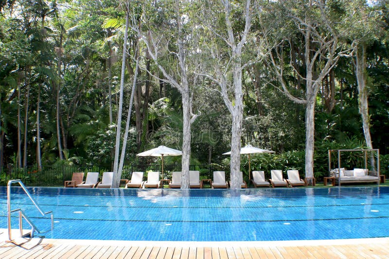 Pool side stock image. Image of lane, chair, cushion, water - 2049873