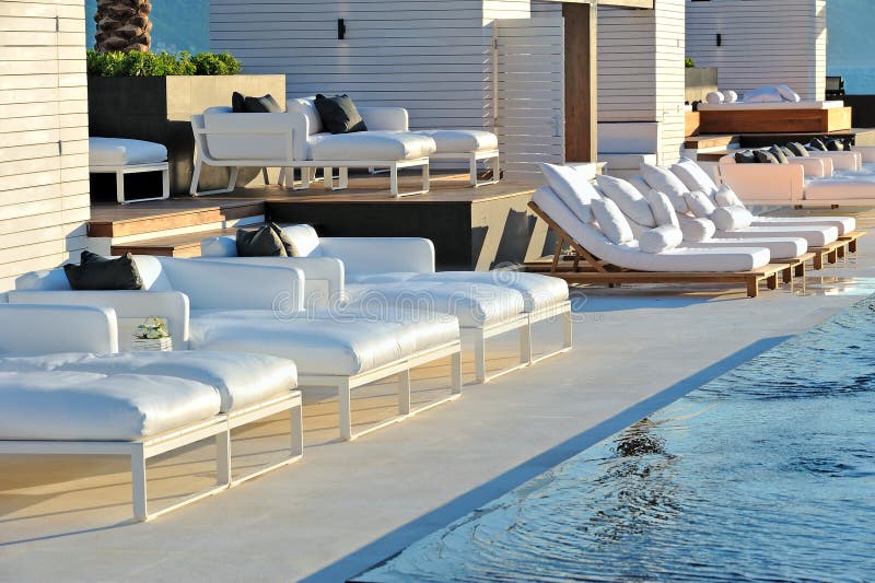 Pool side stock image. Image of pool, fence, luxury, hotel - 24505867