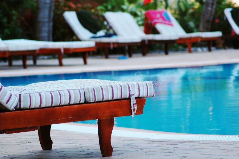Pool side stock photo. Image of leisure, destinations - 2607094