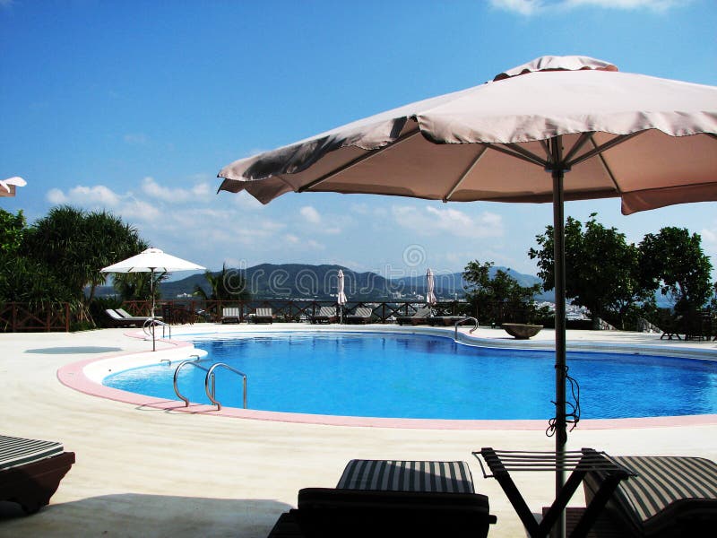 Pool side of resort hotel stock image. Image of pool, side - 4785159