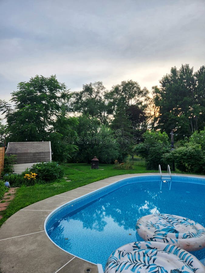 Pool Side Sunrise stock image. Image of side, sunrise - 327414515