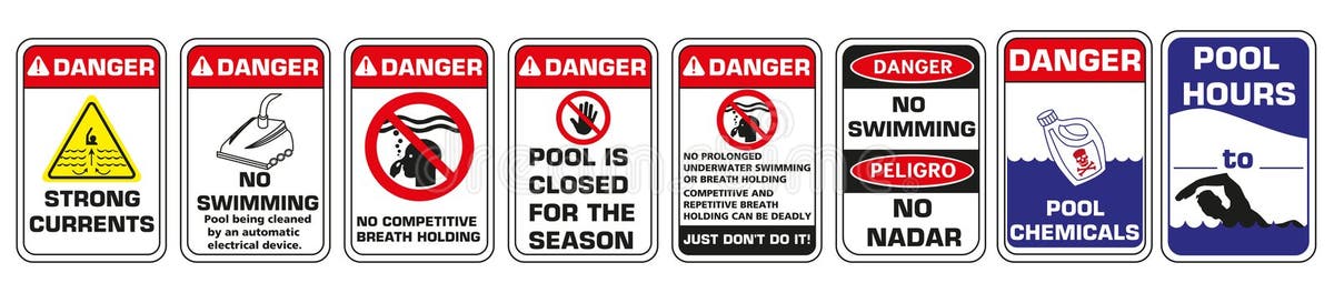 Pool Safety Signs Stock Illustrations – 269 Pool Safety Signs Stock ...