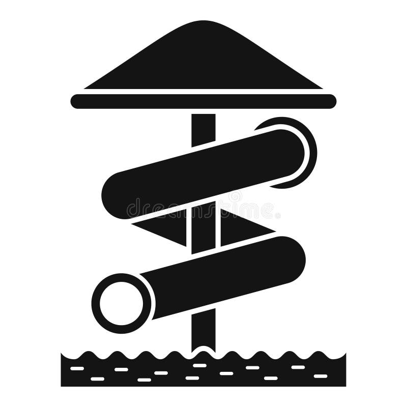 Pool Slide Icon Simple Vector. Water Park Stock Illustration ...