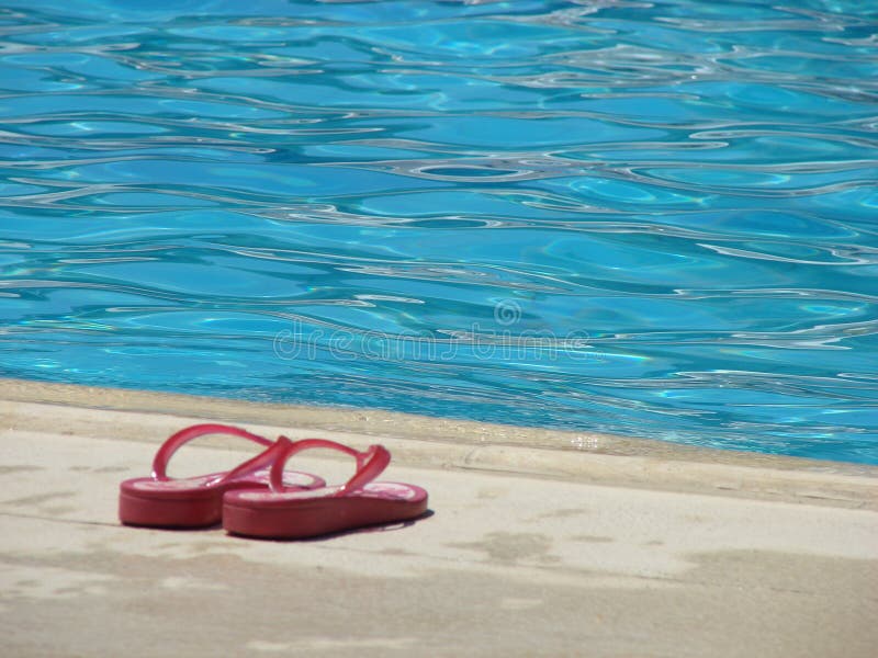 Pool slippers stock photo. Image of luxury, ripple, clean - 13087766
