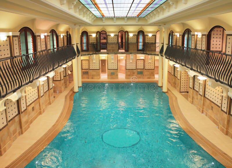 Bathing Pool Inside of Hammam Turkish Bath Stock Image - Image of bath ...