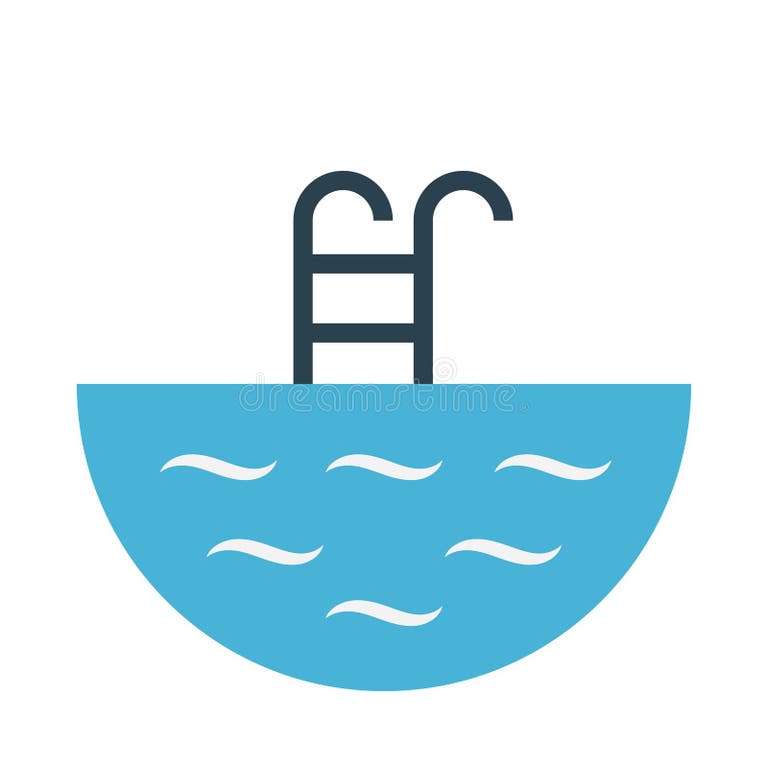 Pool Stair Vector Flat Icon Stock Vector - Illustration of summer, swim ...