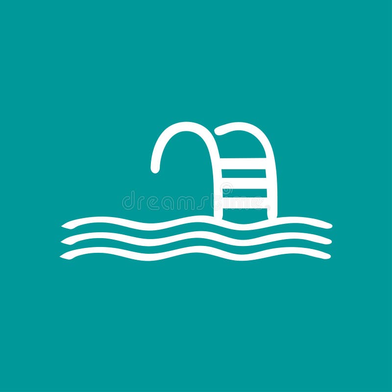 Pool Stairs Icon Illustration. Vector Illustration Stock Vector ...