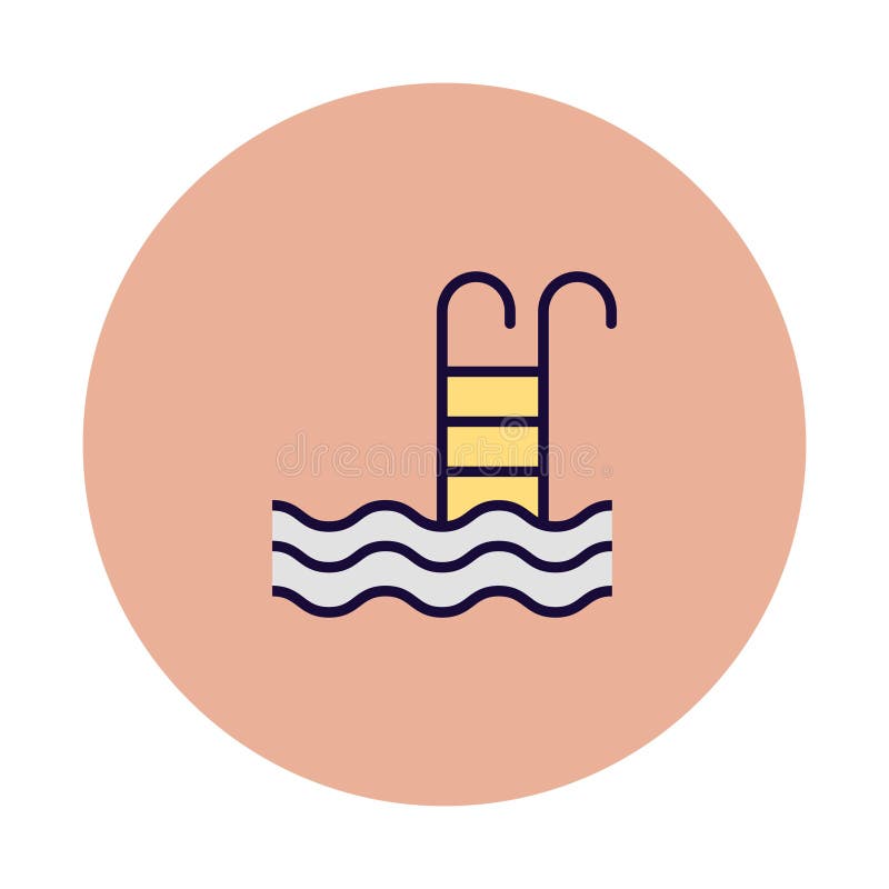 Pool Stairs Isolated Vector Icon Which Can Easily Modify or Edit Stock ...