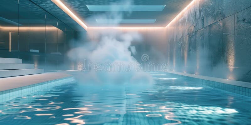Pool with Steam Rising from it Stock Photo - Image of travel, clean ...