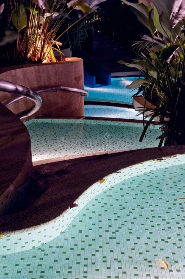 Pool steps in a resort stock image. Image of railing, stair - 8505915