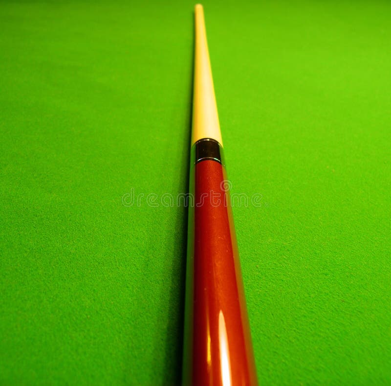 Pool stick on a pool table stock image. Image of shadow - 527411