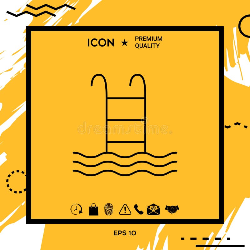 Pool symbol icon stock vector. Illustration of shape - 105924836