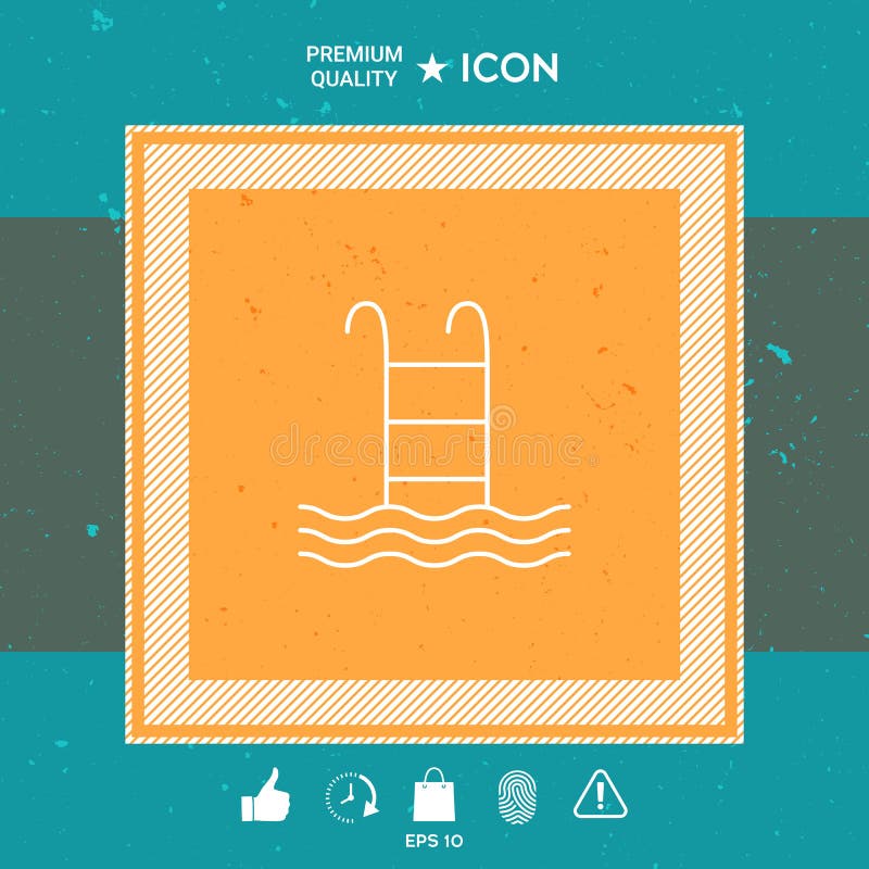 Pool symbol icon stock vector. Illustration of design - 107105255