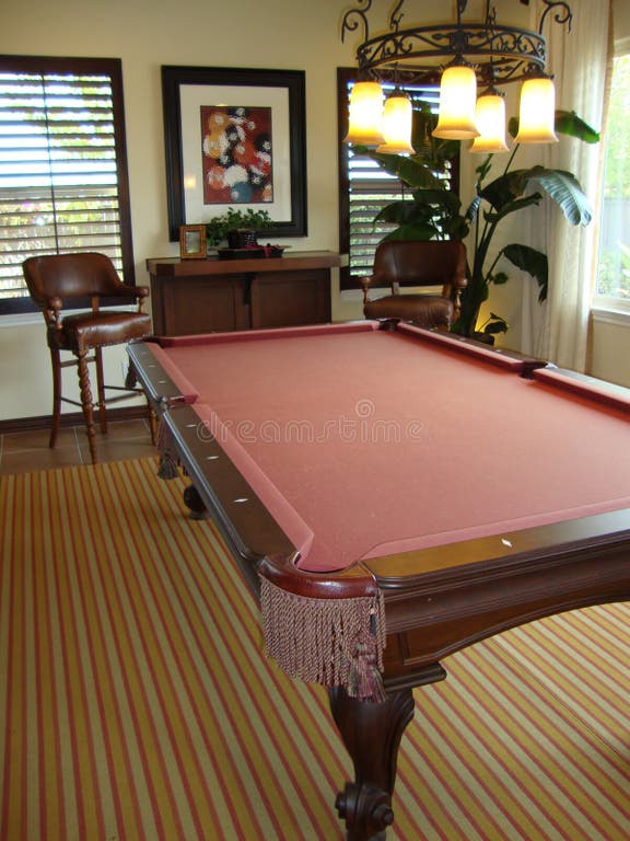 Pool Table stock photo. Image of game, stools, home, brown - 12241706
