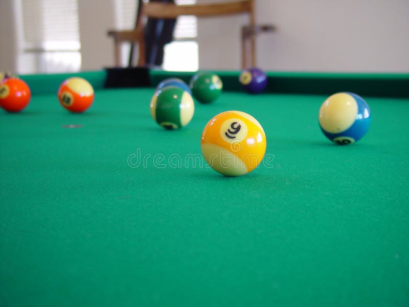 Pool table stock photo. Image of sport, shot, balls, cloth - 206376
