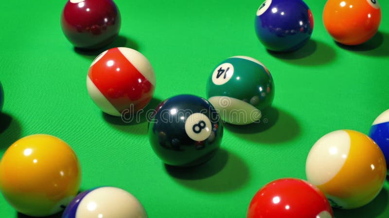 Pool Table Balls during Game Stock Footage - Video of ball, playing ...