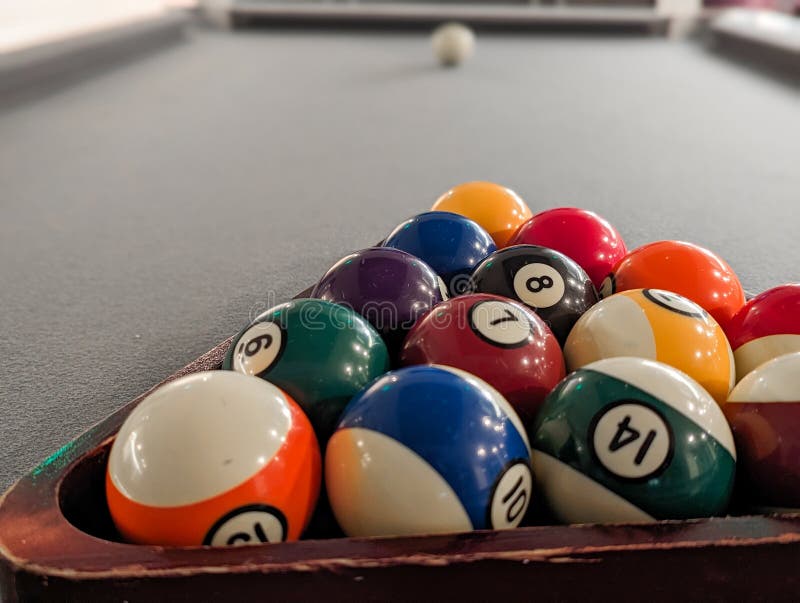 Pool Table Billiard Game Indoor Space Stock Photo - Image of ...