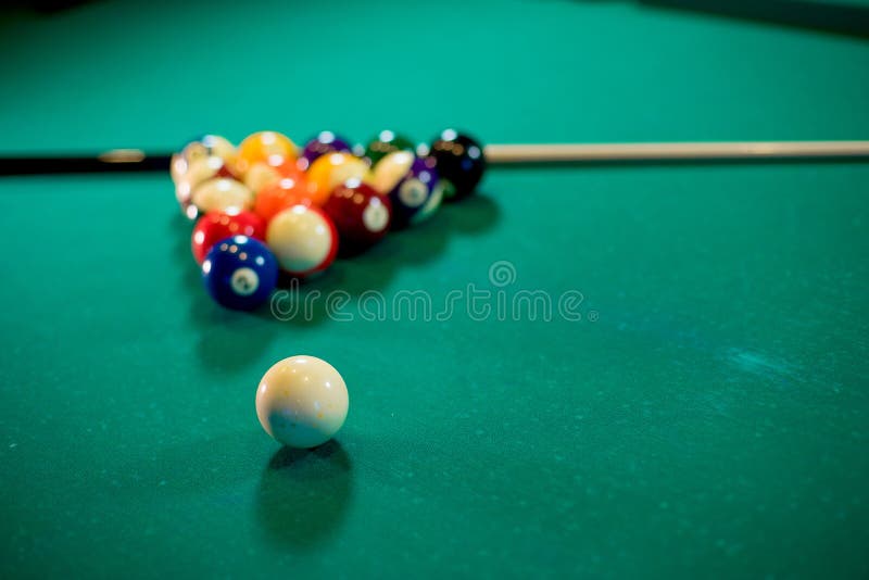 Pool table with props stock photo. Image of green, goal - 85958228
