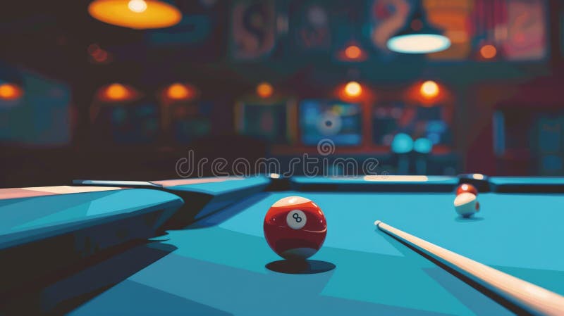 Red Ball Pool Table Stick Ai Generated Stock Photos - Free & Royalty ...