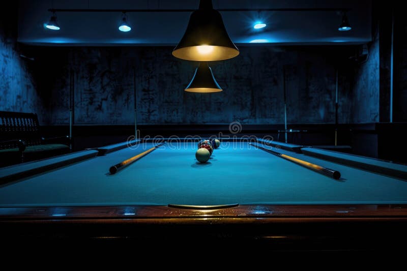 A Pool Table with a Single Pool Ball, Suitable for Sports and ...