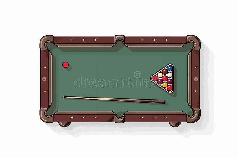 Pool Table Top View Isolated Illustration Stock Vector - Illustration ...