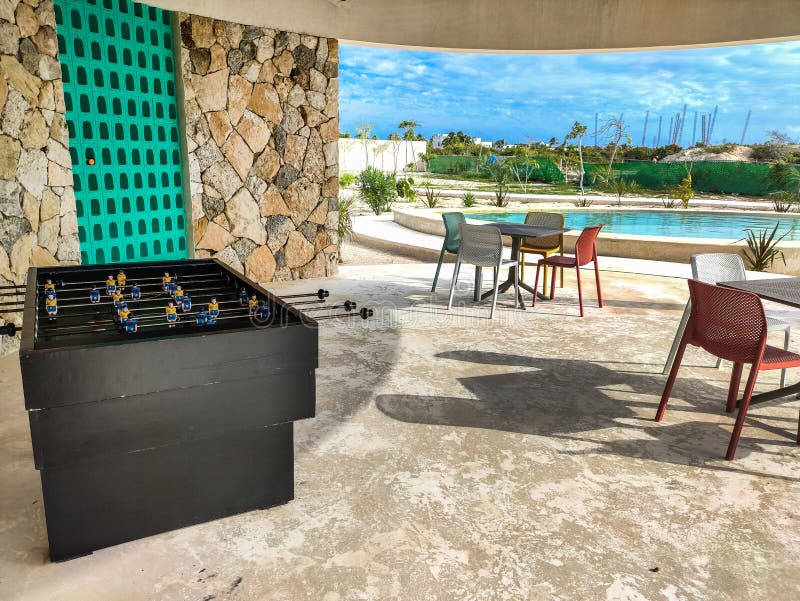 Pool and Terrace with Game Table Inside a Private Residential Area ...