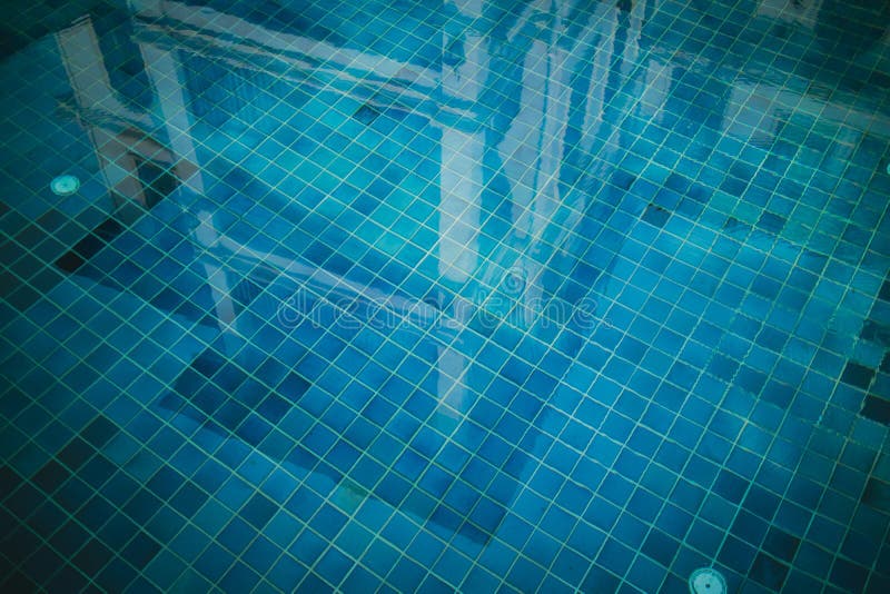 Pool Tiles with Reflection in the Water Stock Photo - Image of pool ...