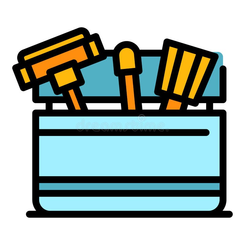 Pool Tools Icon Color Outline Vector Stock Vector - Illustration of ...