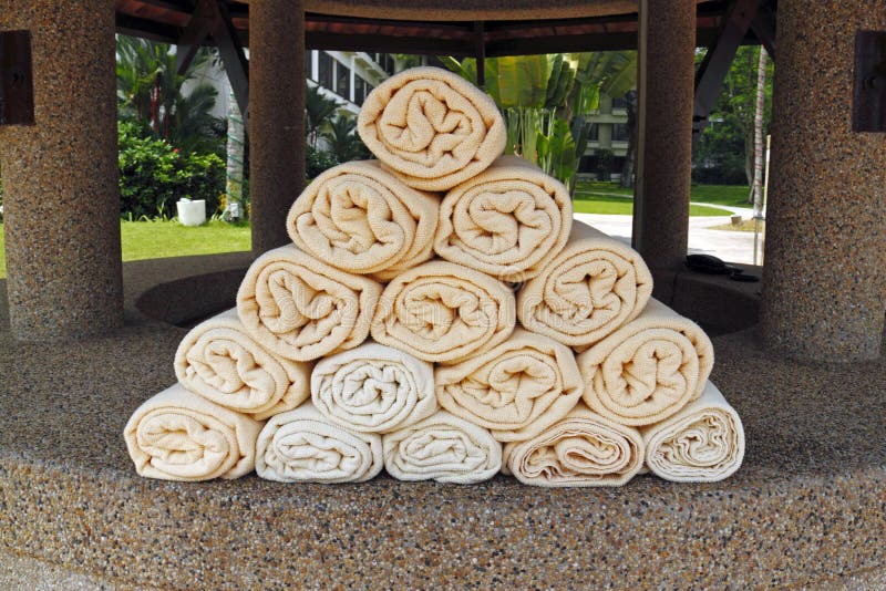 Pool towel stock image. Image of roll, clean, deck, swim - 14666479