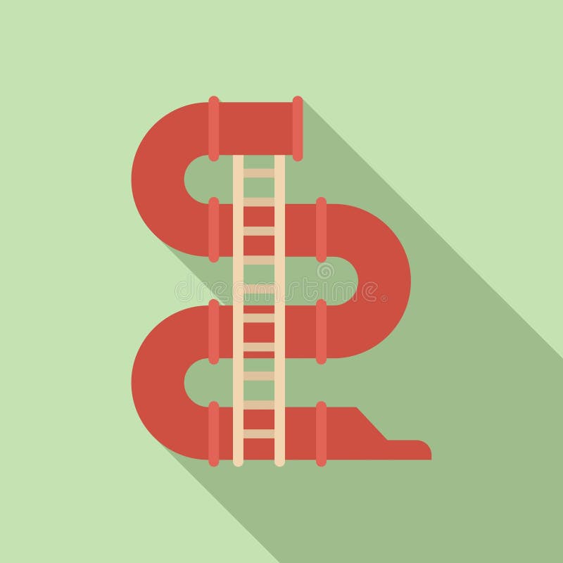 Pool Tube Icon Flat Vector. Water Park Stock Vector - Illustration of ...