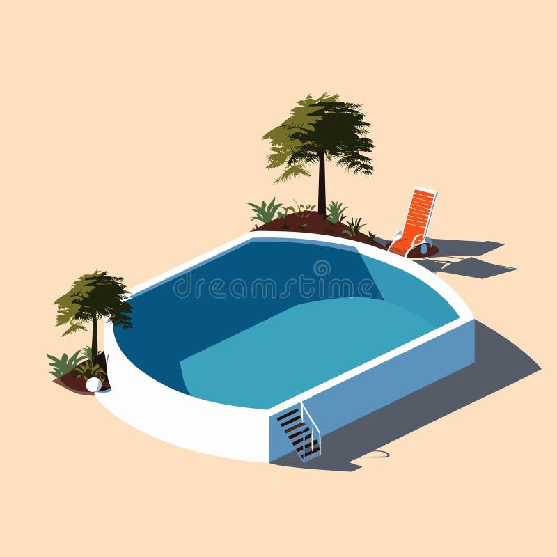 Old Man Swimming in Pool Vector Flat Isolated Illustration Stock Vector ...