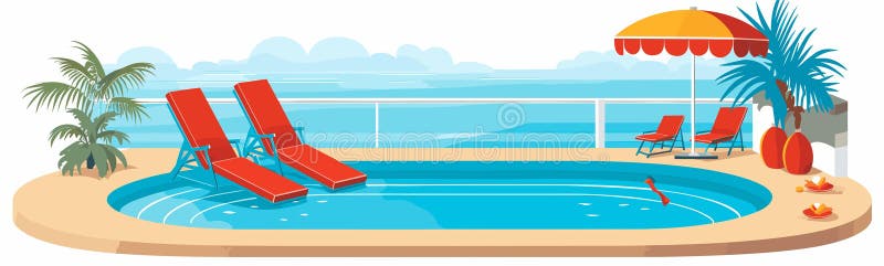Pool Vector Simple 3d Smooth Cut and Paste White Isolated Illustration ...