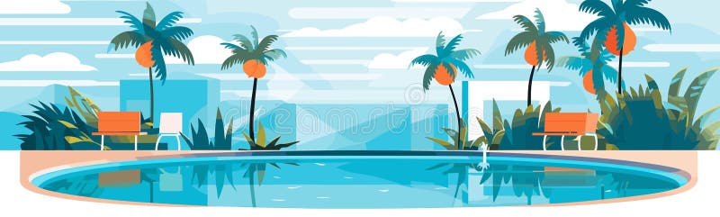 Pool Vector Simple 3d Smooth Cut and Paste White Isolated Illustration ...