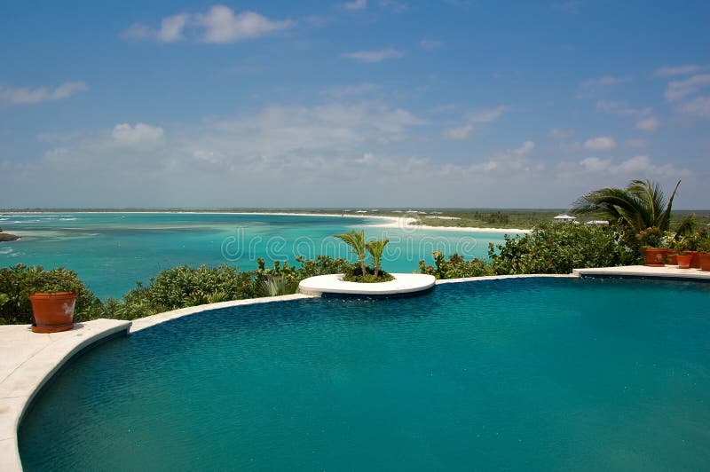 Pool w/ Ocean View stock photo. Image of beach, bahamas - 5659510