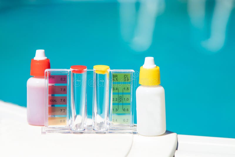 Pool Control and Maintenance Kit Stock Image - Image of analysis ...