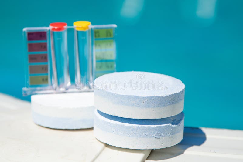 Pool water maintenance kit stock photo. Image of exam - 235280048